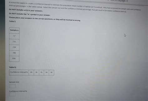 Solved A Researcher Warits To Create A Confidence Interval