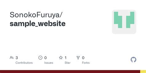 Github Sonokofuruyasamplewebsite