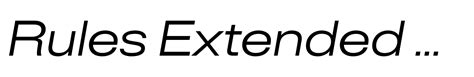 Rules Extended Regular Italic Font Webfont And Desktop Myfonts