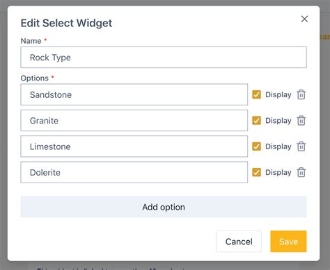 Select Widget Sequence
