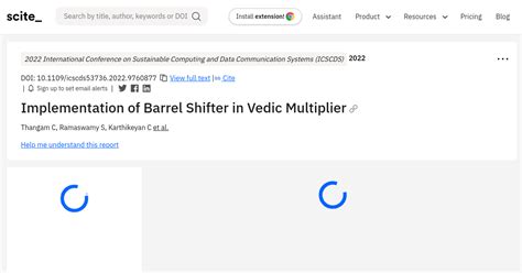 implementation of barrel shifter in vedic multiplier [scite report]
