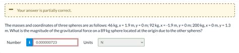Solved The Masses And Coordinates Of Three Spheres Are As