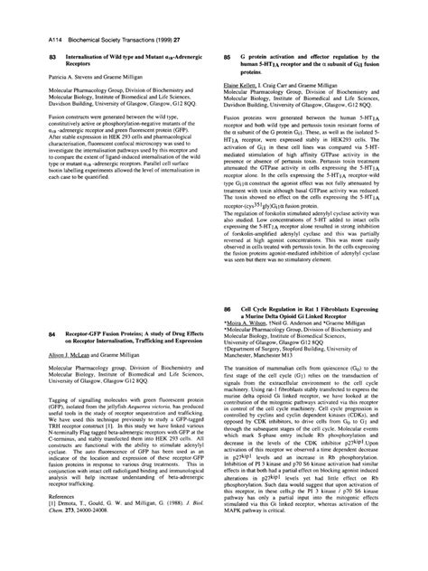 Pdf Internalisation Of Wild Type And Mutant α 1b Adrenergic Receptors