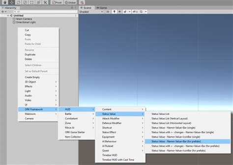 Unity UI Simple Player HUD RPG Editor ORK Framework