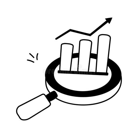 A Magnifying Glass Focusing On A Bar Graph With An Upward Trend