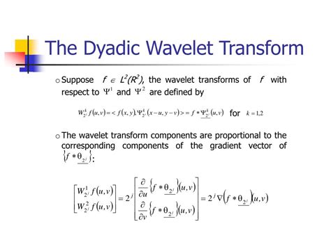 PPT A Segmentation Algorithm Using Dyadic Wavelet Transform And The