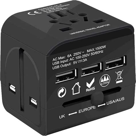 Charger Universal Adapter Multi Outlet Port Usb Phone Power All In One Multi Cable Multiple