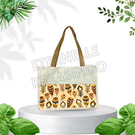 Jual Foto Asli Tas Kanvas Kombinasi Kotak Tas Kanvas Simple Shopee Indonesia