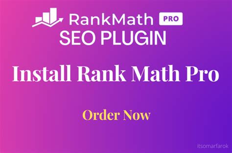 install rank math pro with license on your website by itsomarfarok fiverr