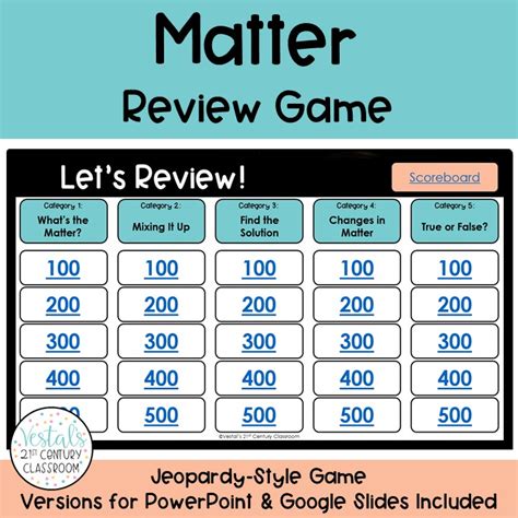 Jeopardy Review Game Template Powerpoint