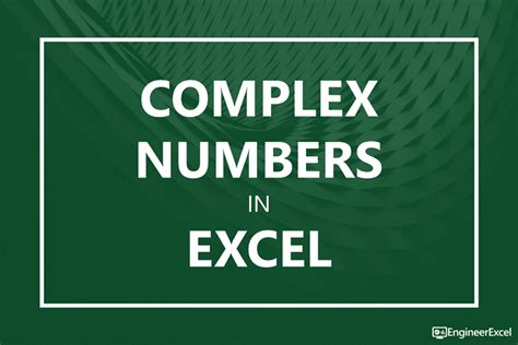 Complex Numbers In Excel Engineerexcel Complex Numbers In Excel Engineerexcel