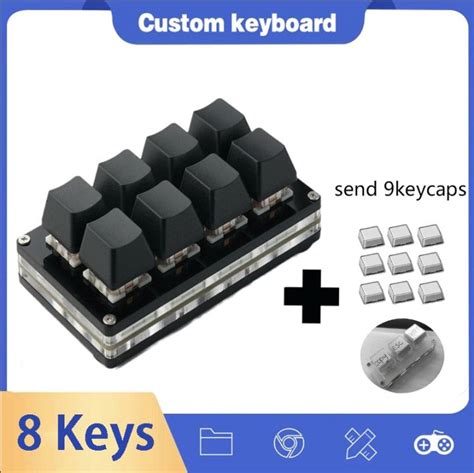 Portable Mini 8 Keys Keypad DIY Shortcut Keyboard Function Keyboard Programmable Mechanical