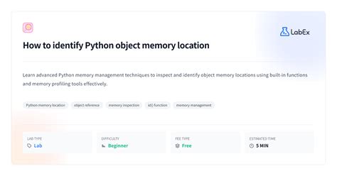 how to identify python object memory location labex