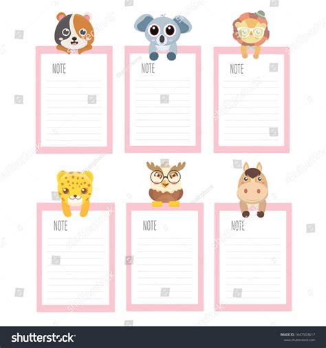 Template Cute Vector Design Notepad Stock Vector Royalty Free 1647503617 Shutterstock
