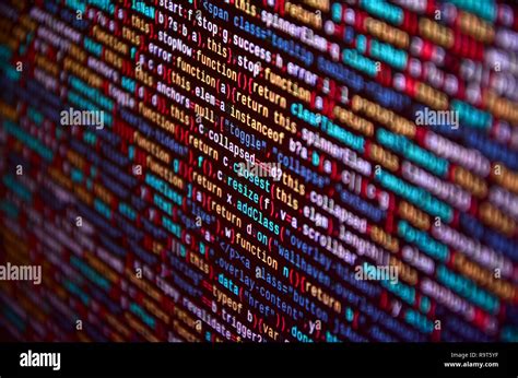 Software Developer Programming Code On Computer Abstract Computer