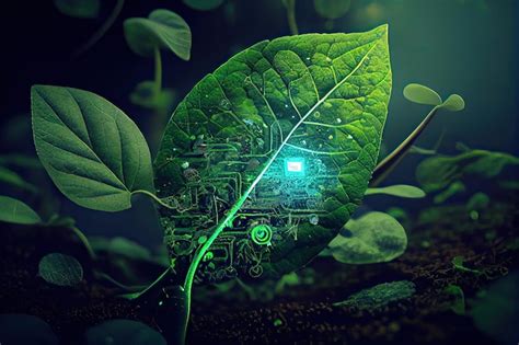 Premium Ai Image Growing Tree On The Converging Point Of Acomputer Circuit Board Nature With