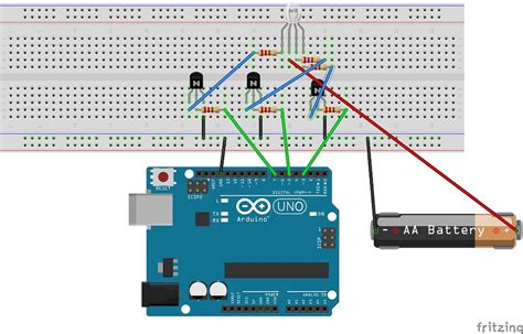 Control Multiple Parallel Rgb Leds With An External Power Source