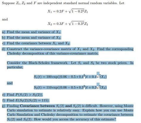 solved suppose z1 z2 and f are independent standard normal