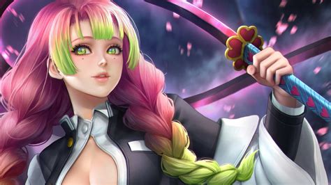 Demon Slayer Mitsuri Desktop Wallpapers Wallpaper Cave