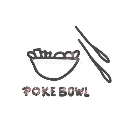 Poke Bowl Concept Vector Design Text Elements Stock Vector Illustration Of Contemporary
