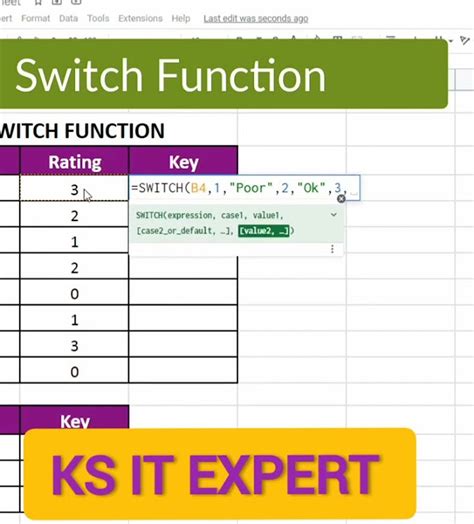 Excel Formulas Switch Function In Excel Excelformula Youtubevideos