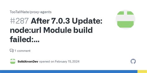 After 703 Update Nodeurl Module Build Failed Unhandledschemeerror Reading From Nodeurl