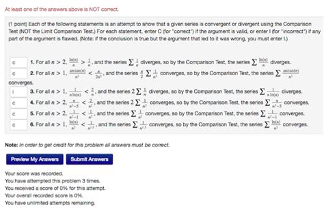 Solved At Least One Of The Answers Above Is Not Correct 1