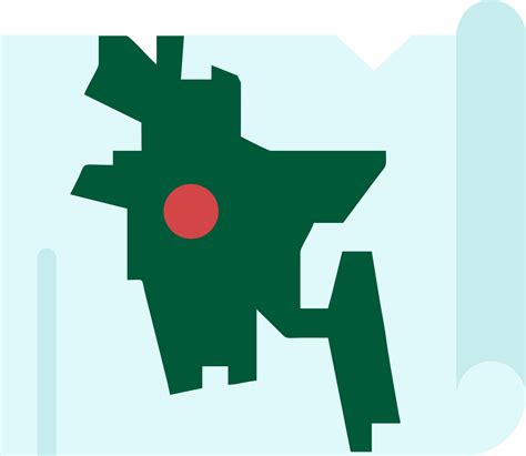 Bangladesh Map World Bangla Flat Color Icon Vector Icon Banner Template