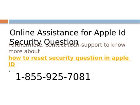 How To Reset Security Question Apple Id