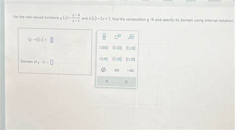 solved for the real valued functions g x x 4x 1 ﻿and