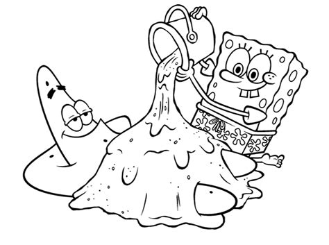 Spongebob And Patrick Coloring Page Coloring Nation