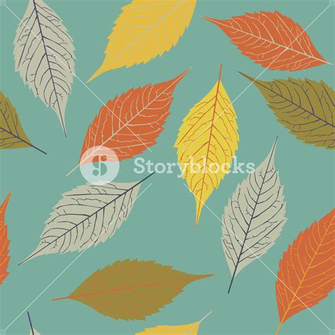 Seamless Pattern With Leaf Royalty Free Stock Image Storyblocks
