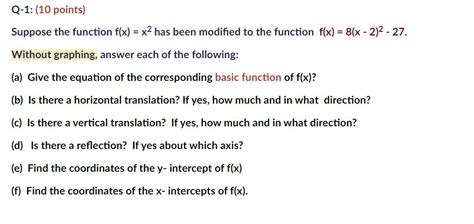 Solved Suppose The Function Fxx2 Has Been Modified To The