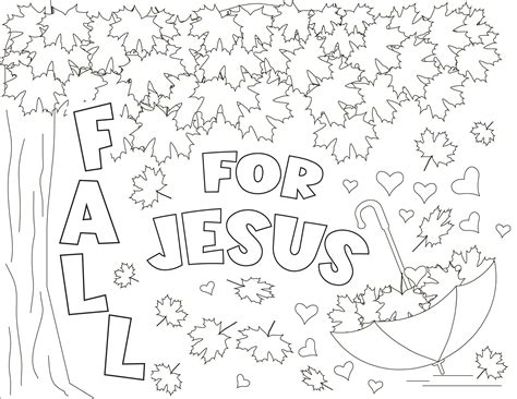 Jesus Fall Coloring Page