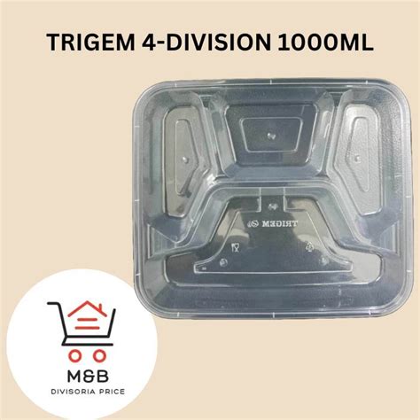 Microwavable Trigem 4 Division 1000ml Trigem 3 Division 1000ml 10pcs Lazada Ph