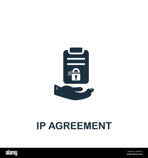 Ip Agreement Icon Monochrome Simple Sign From Intellectual Property Collection Ip Agreement