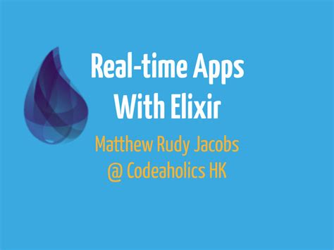 Elixir Part 1 Speaker Deck