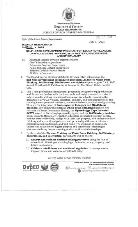 Deped Division Deped Division Of Negros Occidental