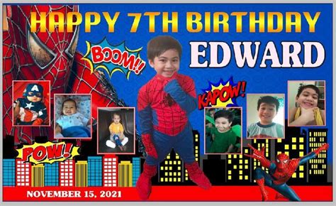 SPIDERMAN TARPAULIN LAYOUT Birthday Tarpaulin Design Tarpaulin Design Spiderman Birthday Party