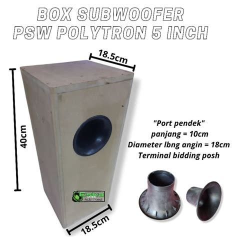 Jual Box Subwoofer Psw Polytron Box Polytron Mentah Bungkus Vinyl 5 Dan 6 Inch Single Subwoofer