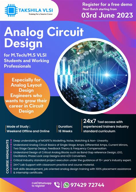 Takshila Vlsis Analog Circuit Design Course For Mtechms Vlsi