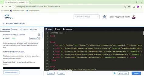 Nikhil Vemula On Linkedin 30daysofcode Nxtwave Ccbp Coding Programming Html Css Bootstrap