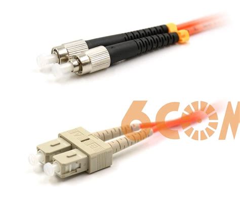 3m Sc Upc 至 Fc Upc 雙工 Om1om2 多模 Lszh 光纖跳線 6com