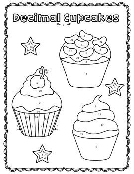 Decimals Compare And Order Color By Number Worksheet With Easel Assessment