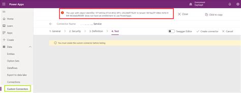 Power Apps Custom Connector User Does Not Have An Entitlement To Use Powerapps Rajeev