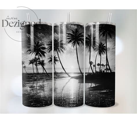 Beach Sunset Tumbler Png 20oz Tumbler Wrap Png Sublimation Design
