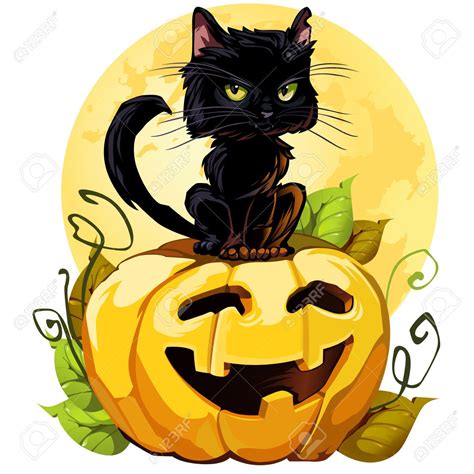 Halloween Black Cat Clipart Spooky Cat Graphics For Festive Designs