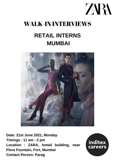 Advaita Singh On Linkedin Zara Hiring Intern Retailintern Internship Walkindrive Mumbai