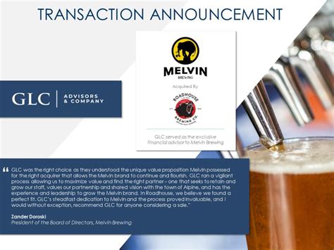 Ethan Stienstra On Linkedin Financial Advisor To Melvin Brewing Co