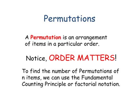 Permutations Power Point PDF Programming Languages Computing